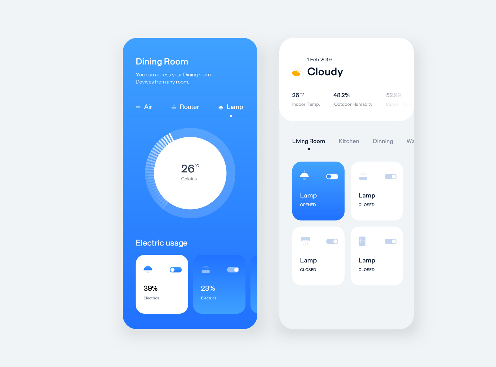 Manage home ui app by Abdulrahman Bin Shamlan on Dribbble