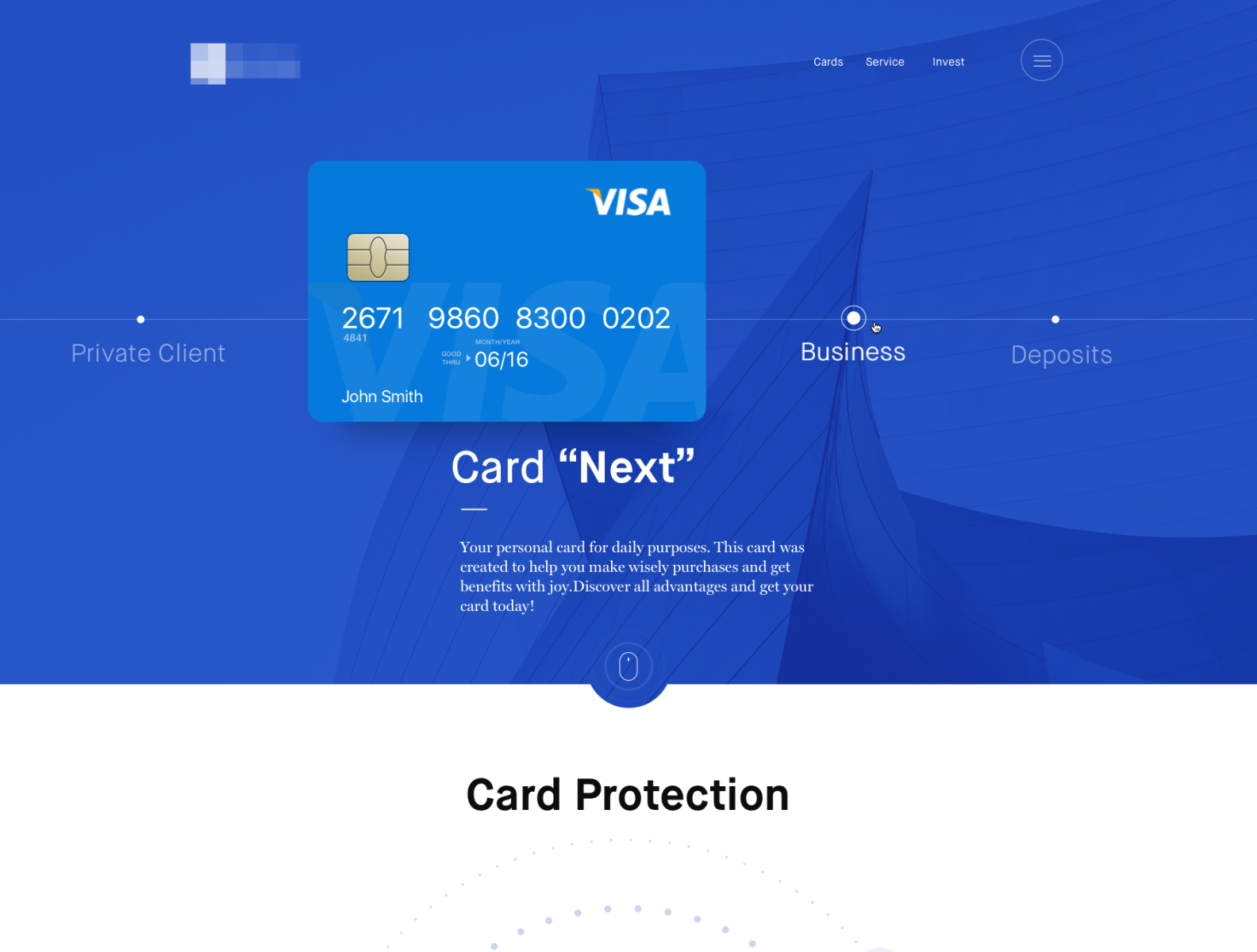 Financial Card by Mohammad Shahnawaz on Dribbble