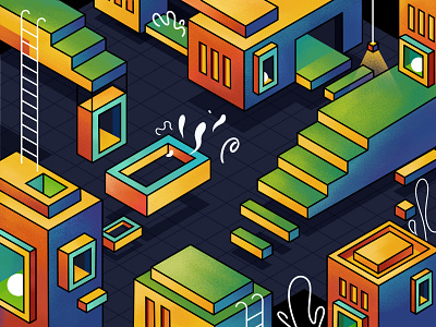 floating house by Albee Shen on Dribbble