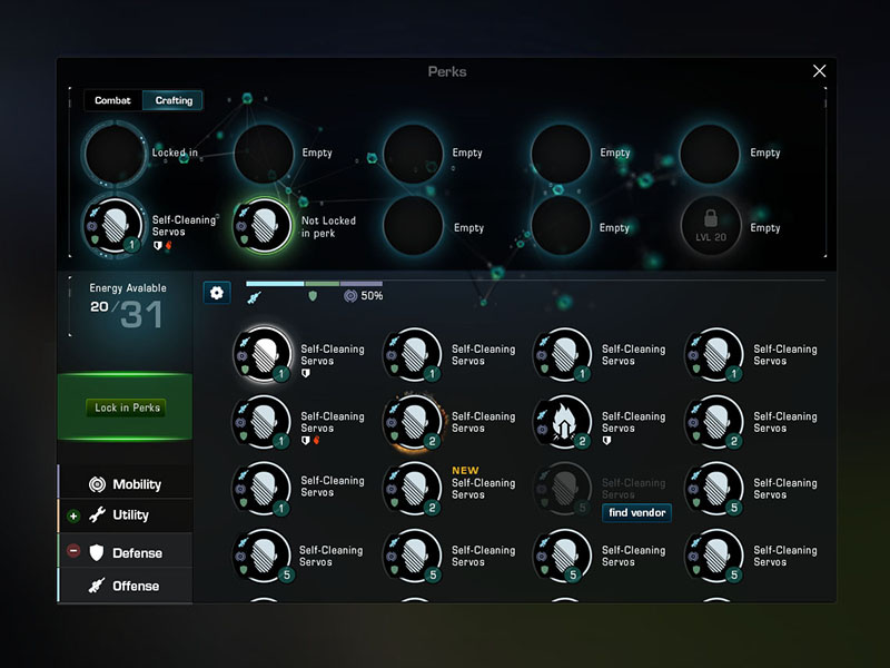Firefall Perk Redesign by Łukasz (๑˃̶͈̀ ˂̶͈́๑) on Dribbble