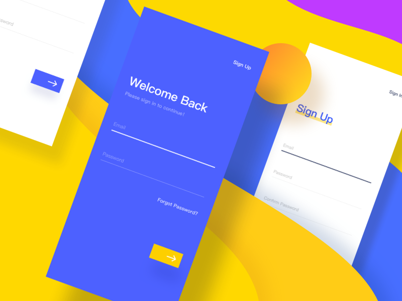 Sign In Sign Up by Zachary on Dribbble