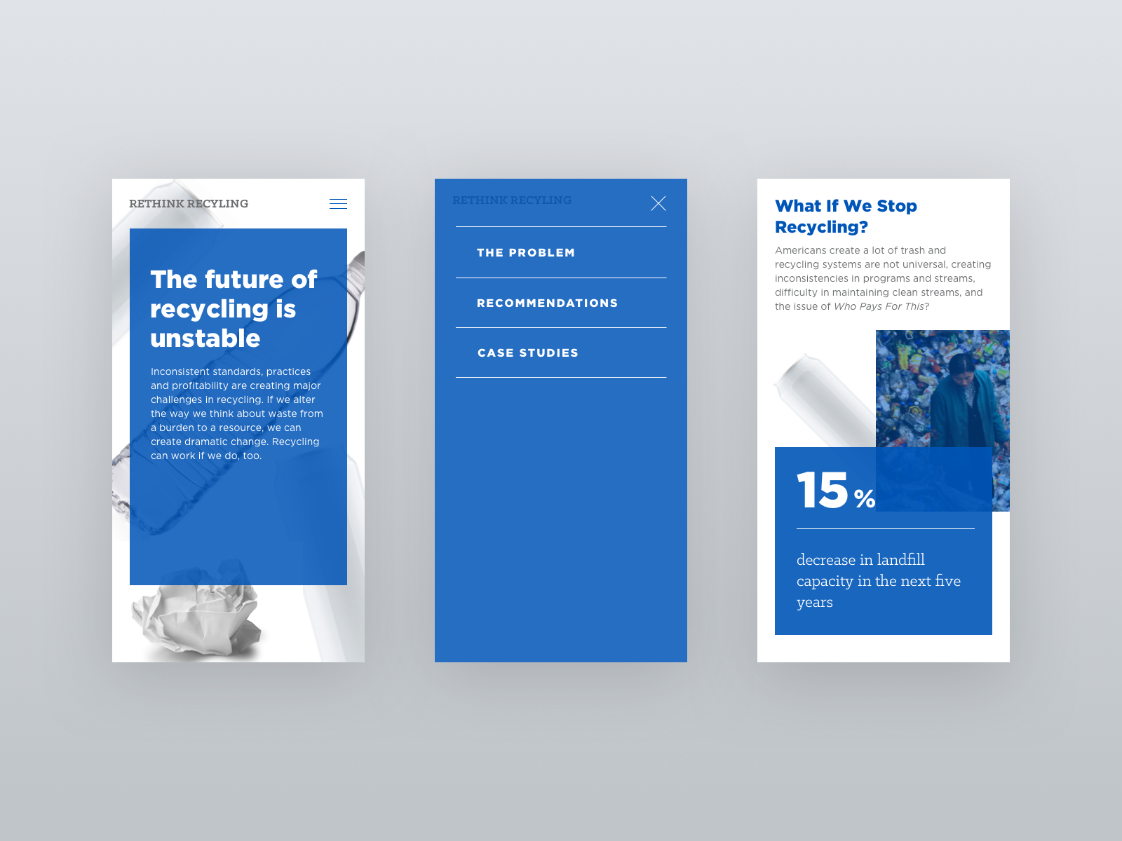 Recycling Reimagined Mobile Designs by Roxy Koranda for Aten on Dribbble