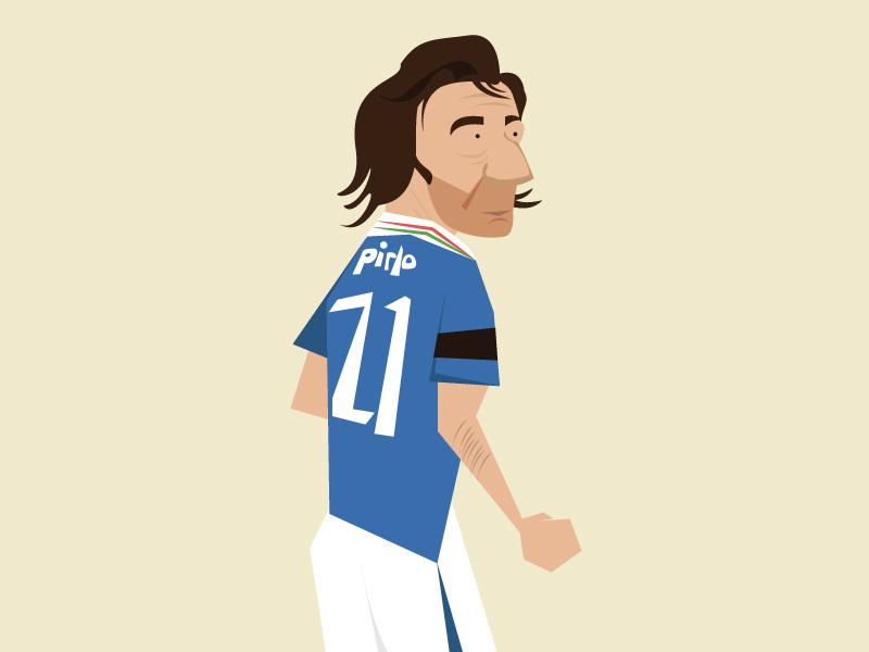 Pirlo by Dave Williams on Dribbble