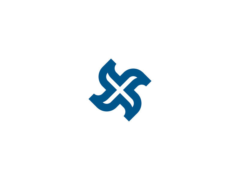 Blue X Logo by Sebastian | Dribbble | Dribbble