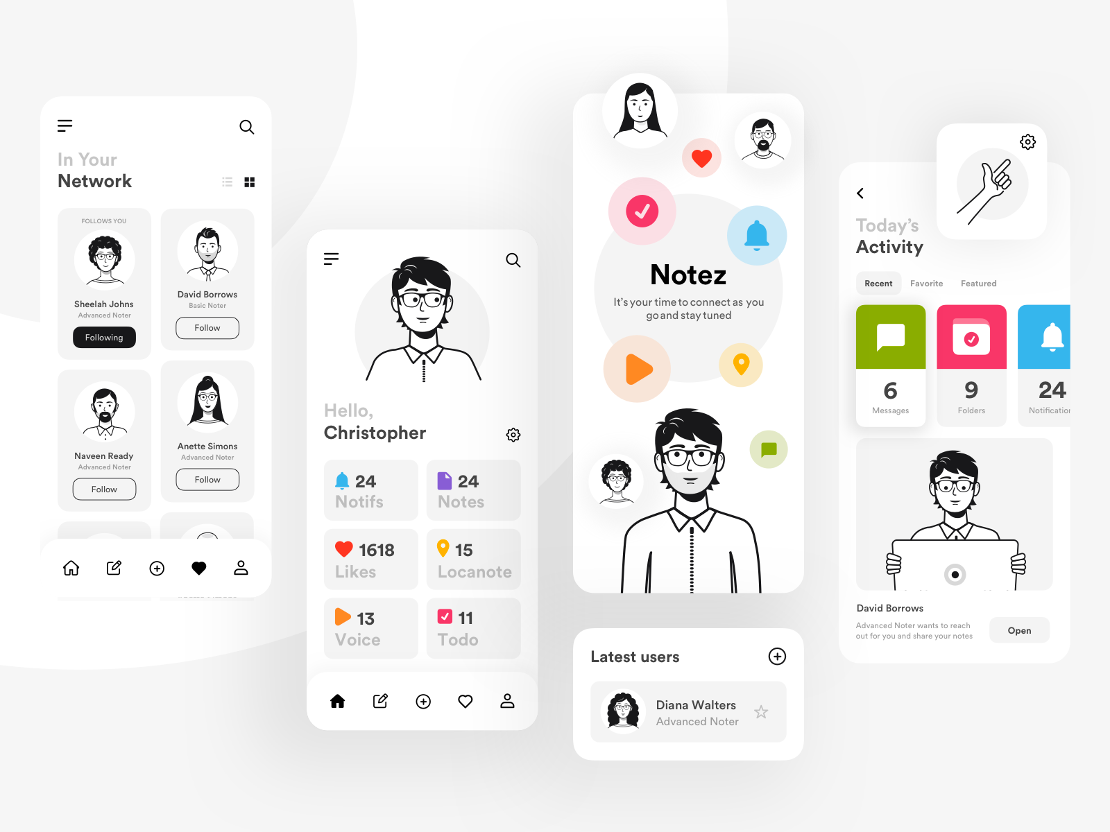Notez App by Yoad Nave on Dribbble