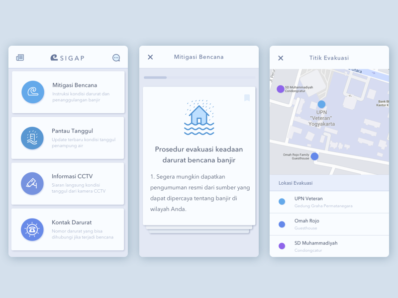 SIGAP, App for Disaster Prepareness by Anggit Yuniar Pradito on Dribbble