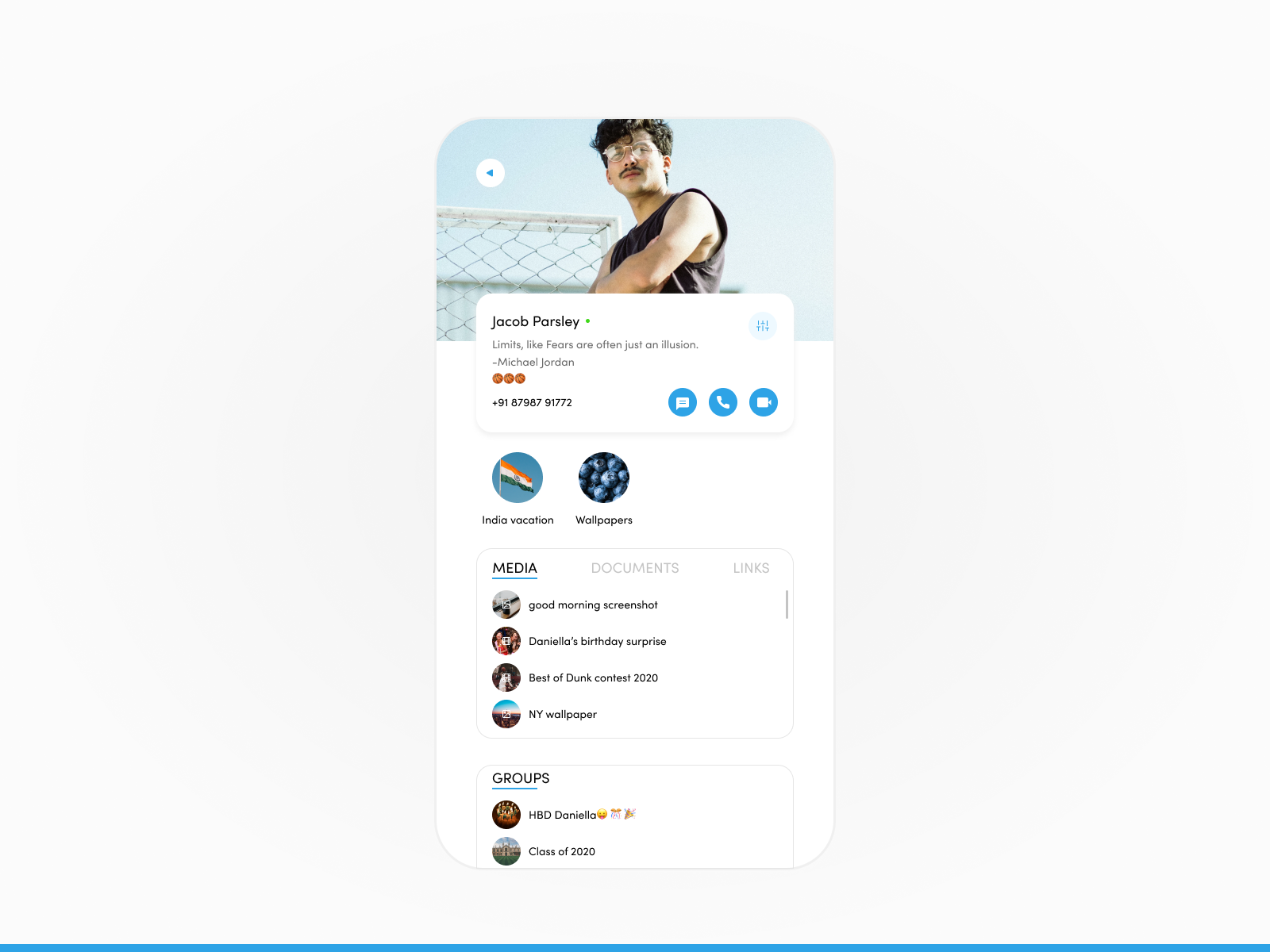User profile screen concept by Mayur LS on Dribbble
