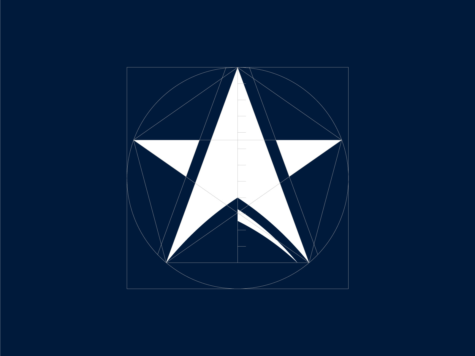 Seastar logo mark construction by Sara Martínez on Dribbble