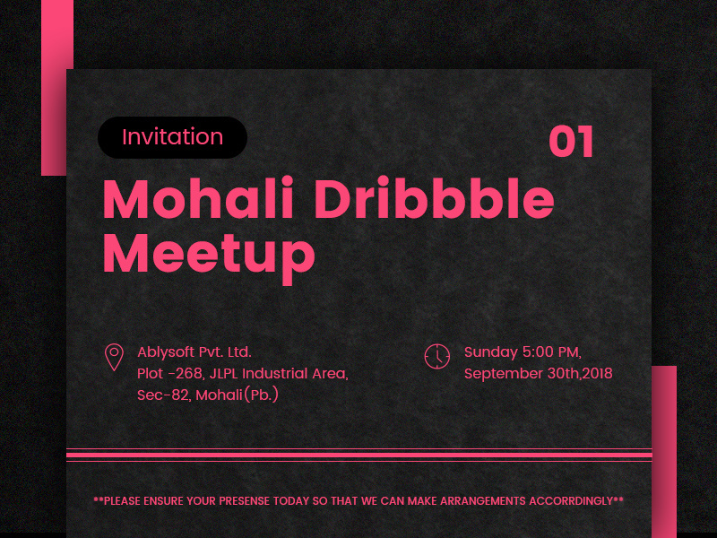 Meetup Invitation by Deepak Sharma 🖌️ for FATbit Technologies on Dribbble