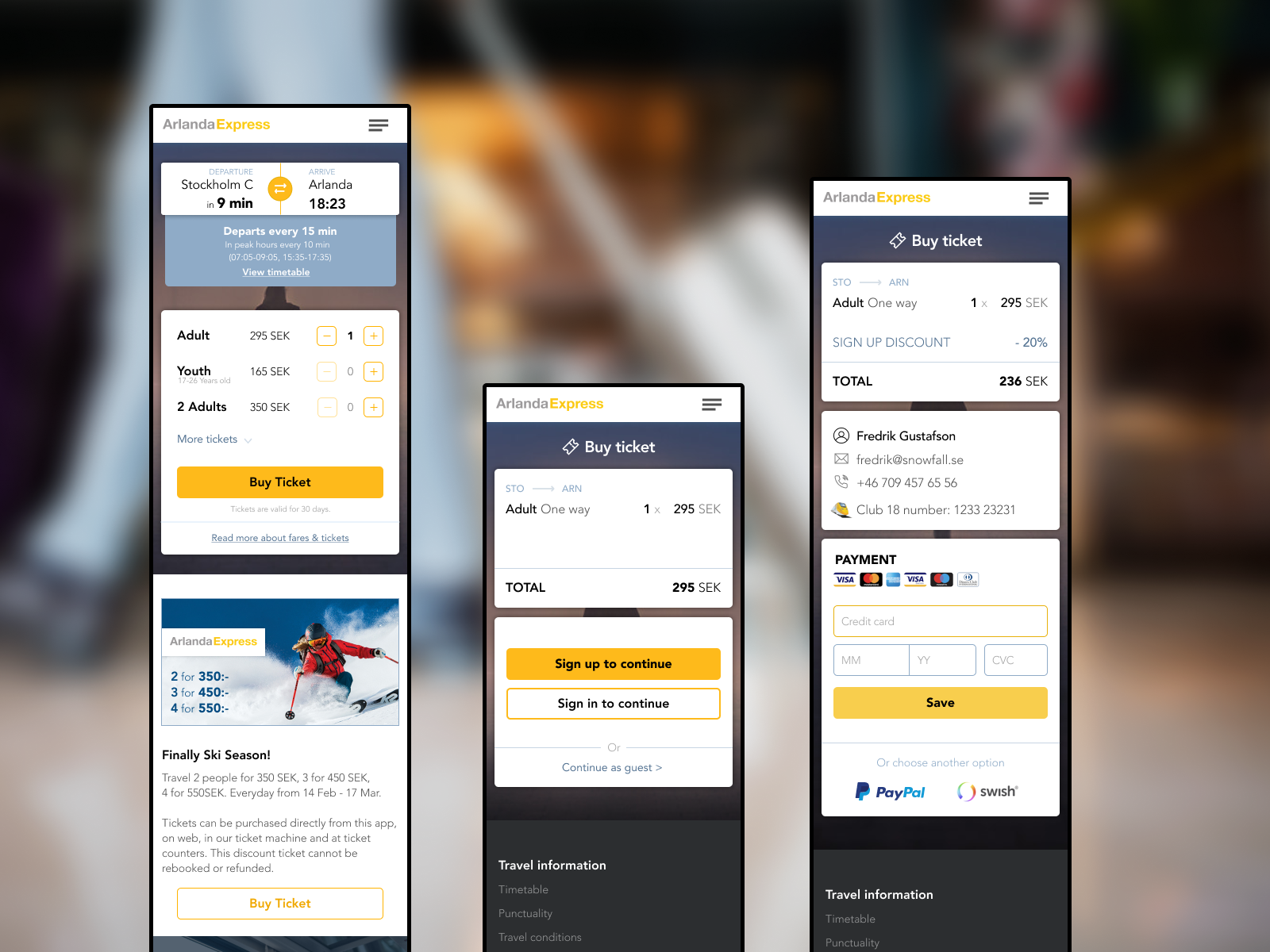 Arlanda Adaptive mobile site by Mary on Dribbble