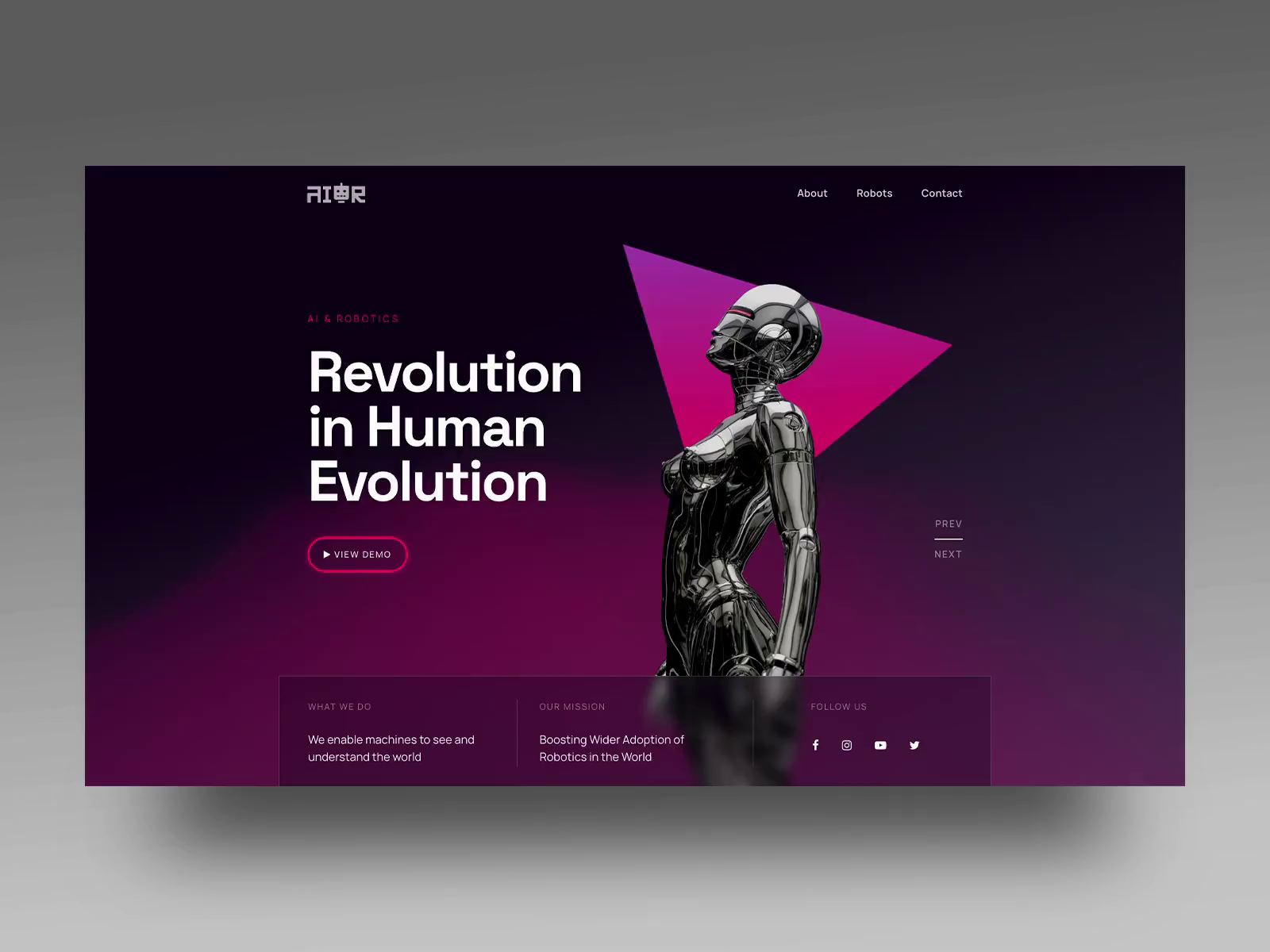 AI & Robotics Website Slider for Wordpress by Slider Revolution on Dribbble