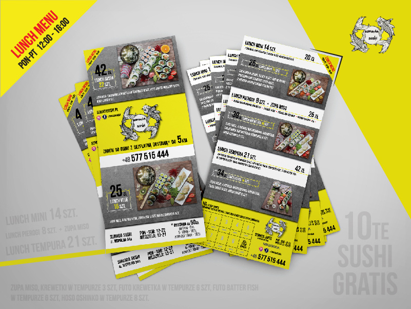 Sumada Sushi Lunch Menu DL by Robert Naradowski on Dribbble