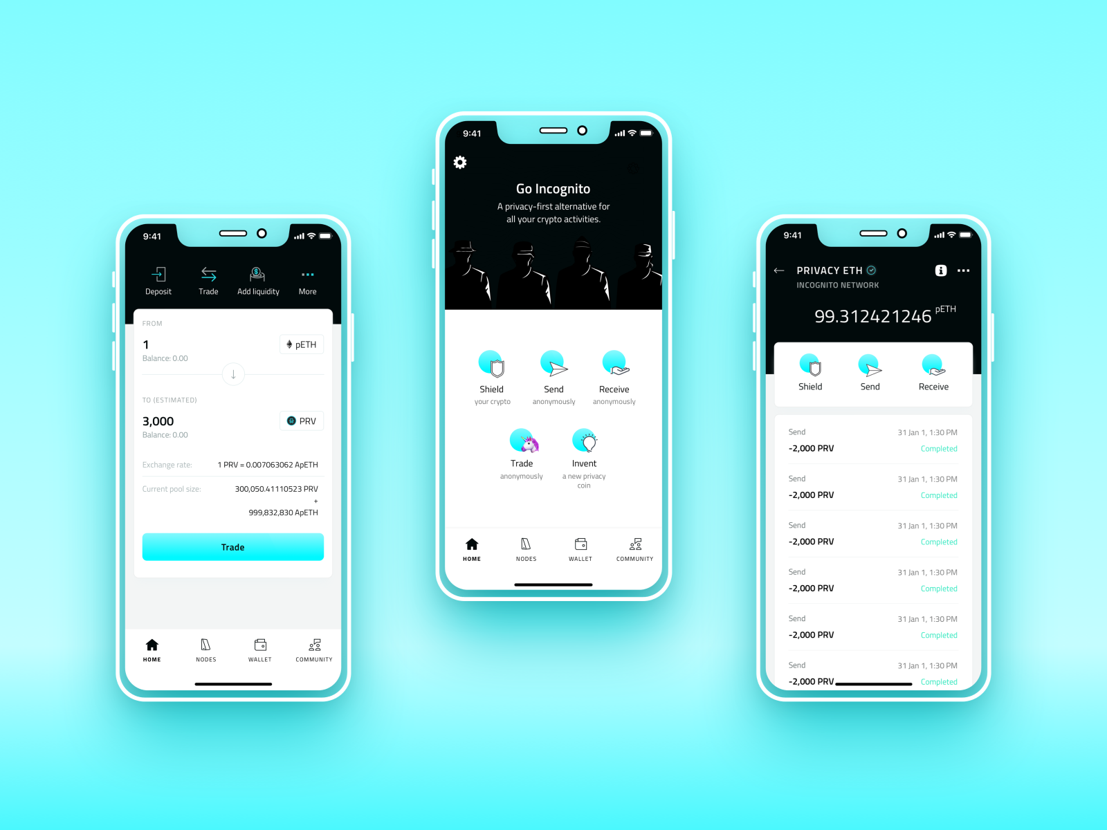 Incognito Wallet app by Tuỳ Phong on Dribbble