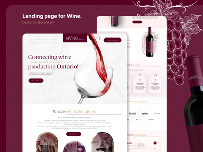 Landing Page for Wine. by Sakshi Agrawal on Dribbble