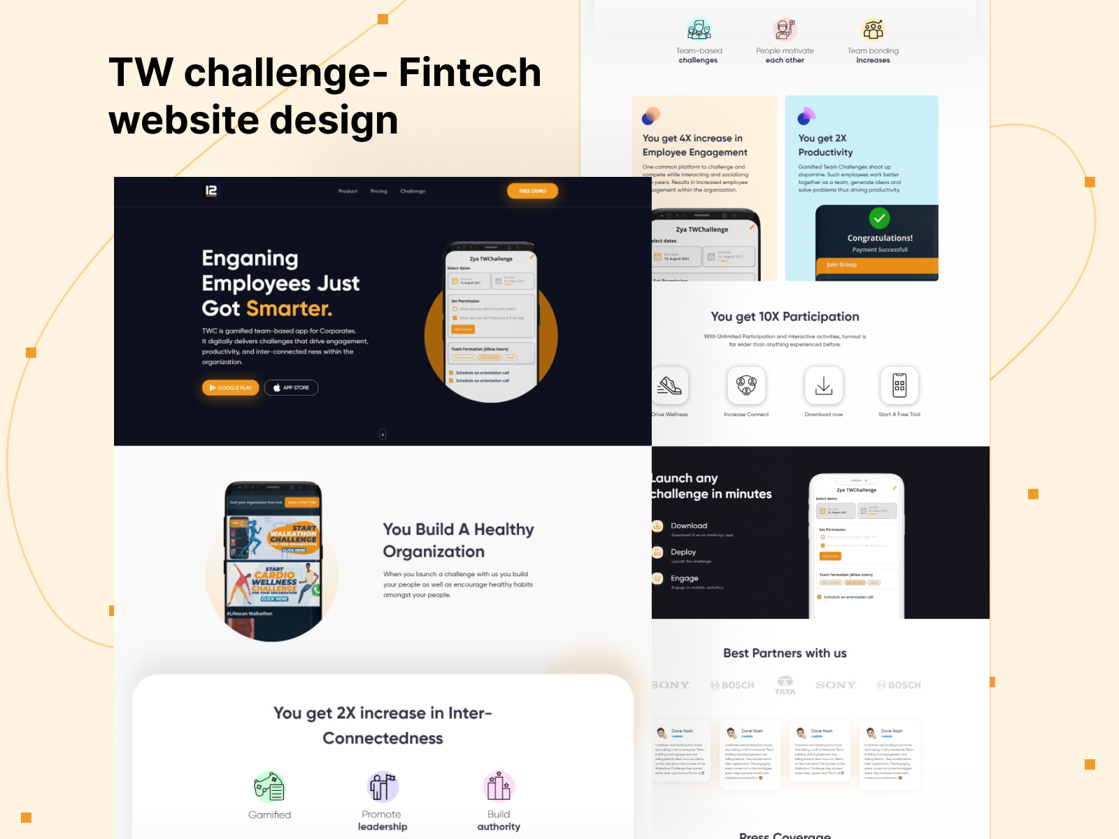 TW challenge- Fintech website design by Sakshi Agrawal on Dribbble