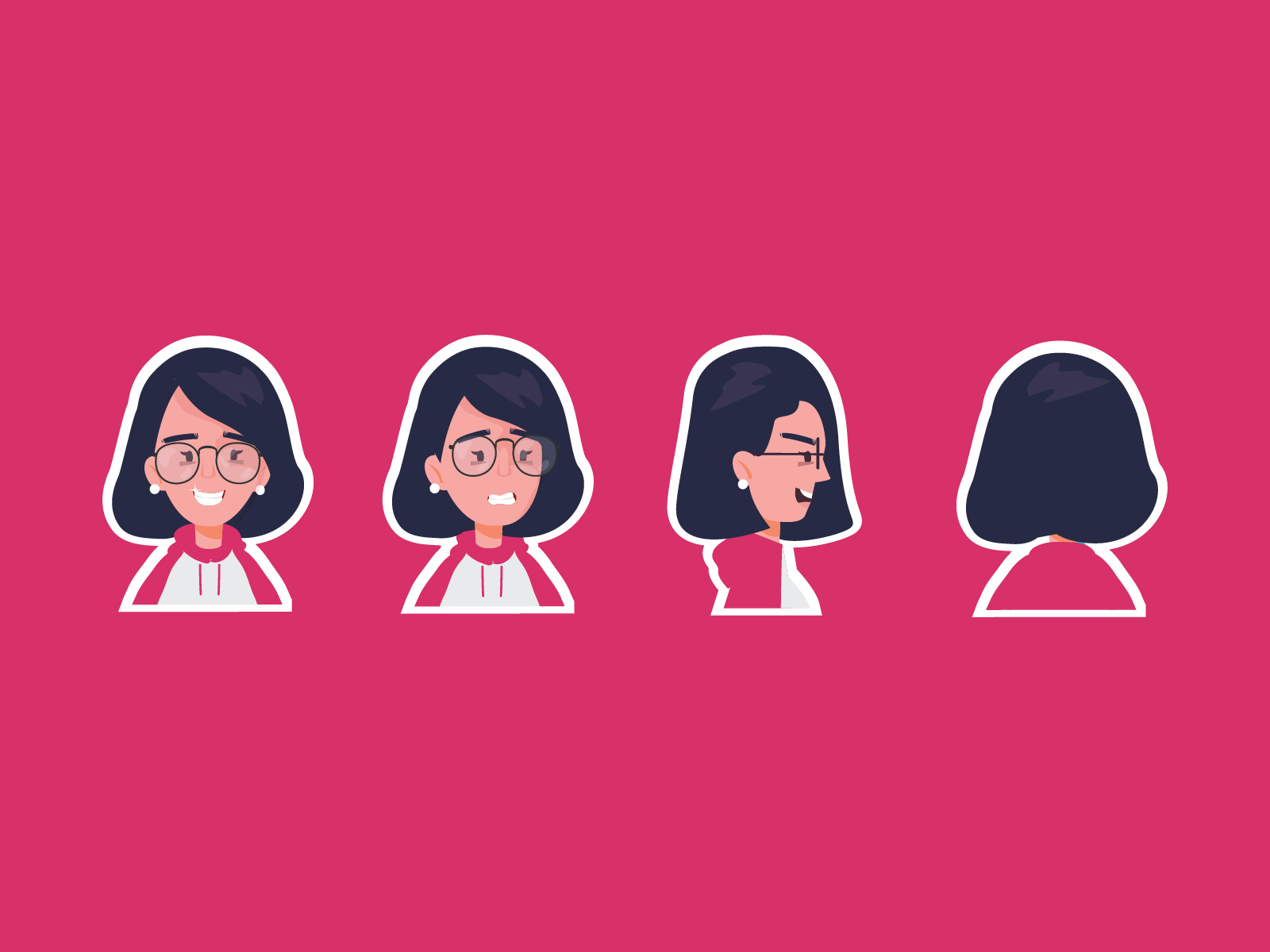 Female turnover Character by ammar on Dribbble