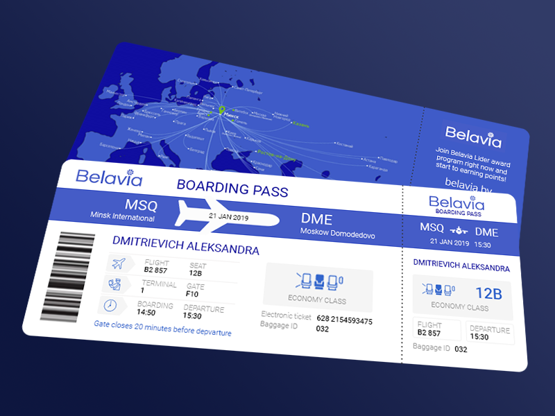 Dailuui 024 Boarding Pass By Irina On Dribbble