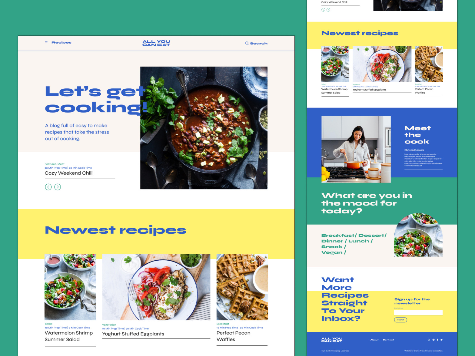 All You Can Eat - Food and Cooking Recipe Website Template by Cristen ...