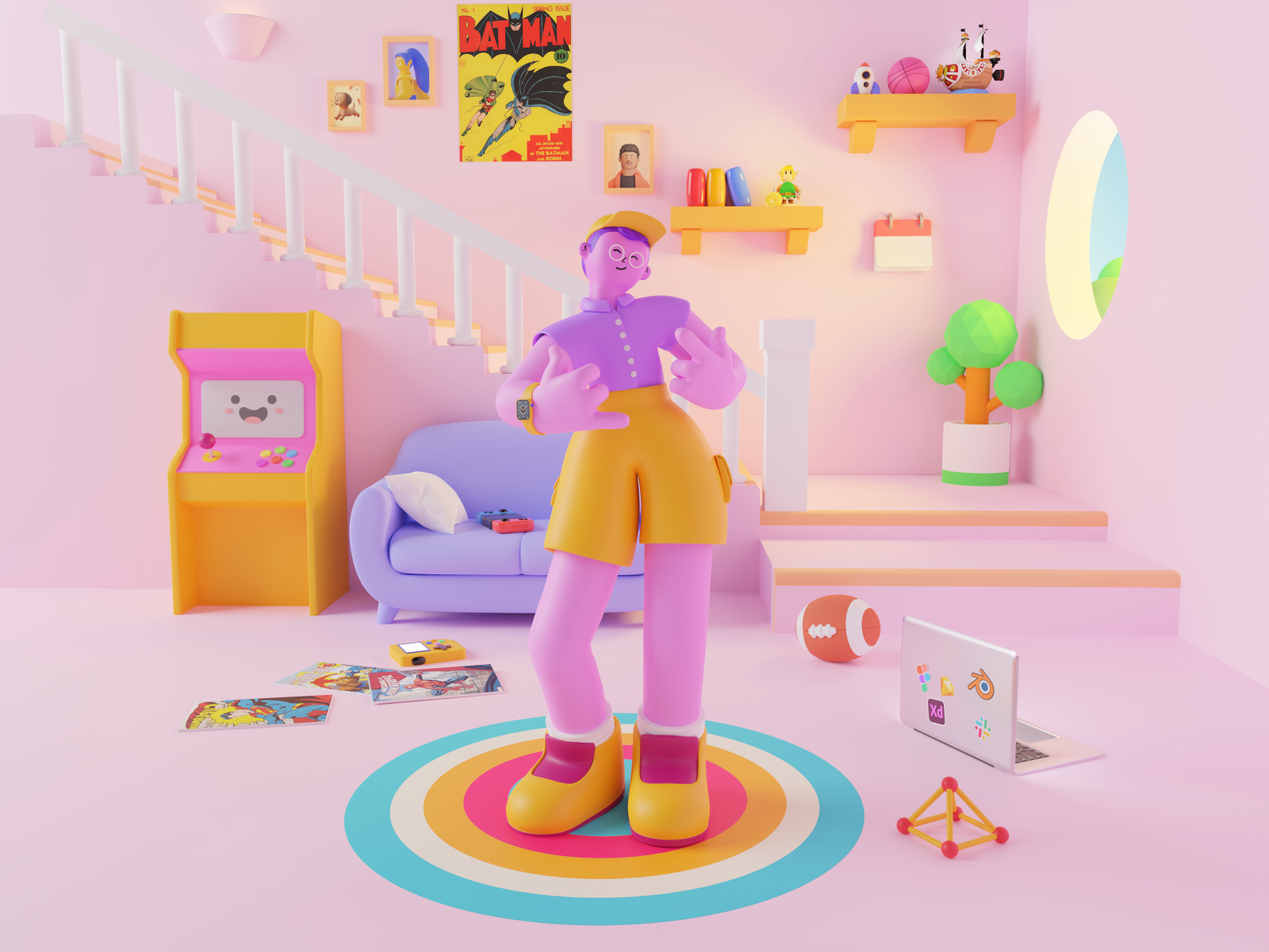 Chill at home... - #3DIllustration by Alzea Arafat for Orenji Studio on ...