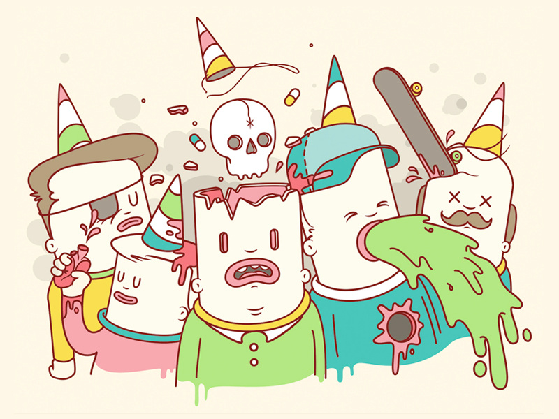 Party Face by Burnt Toast ® on Dribbble