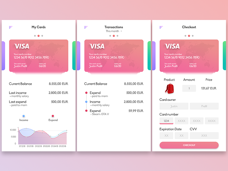 Daily UI #002 - Checkout by Justin Praßl on Dribbble