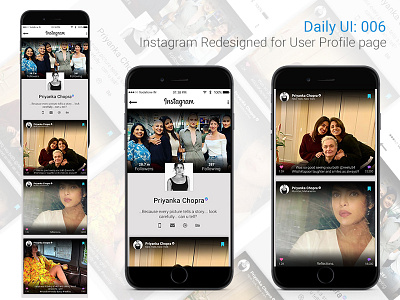 Instagram Profile Page Redesign by Garvit Chauhan on Dribbble