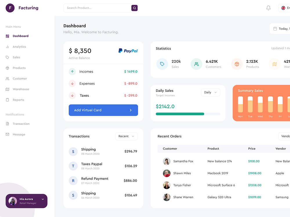 Facturing - Web App by Barly Vallendito for Dipa Inhouse on Dribbble