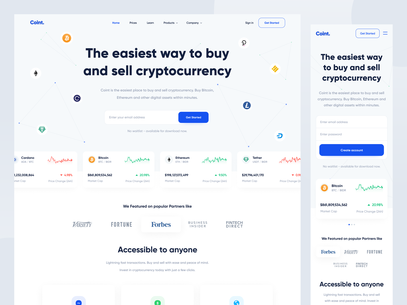 Coint - Landing Page by Barly Design for Dipa Inhouse on Dribbble