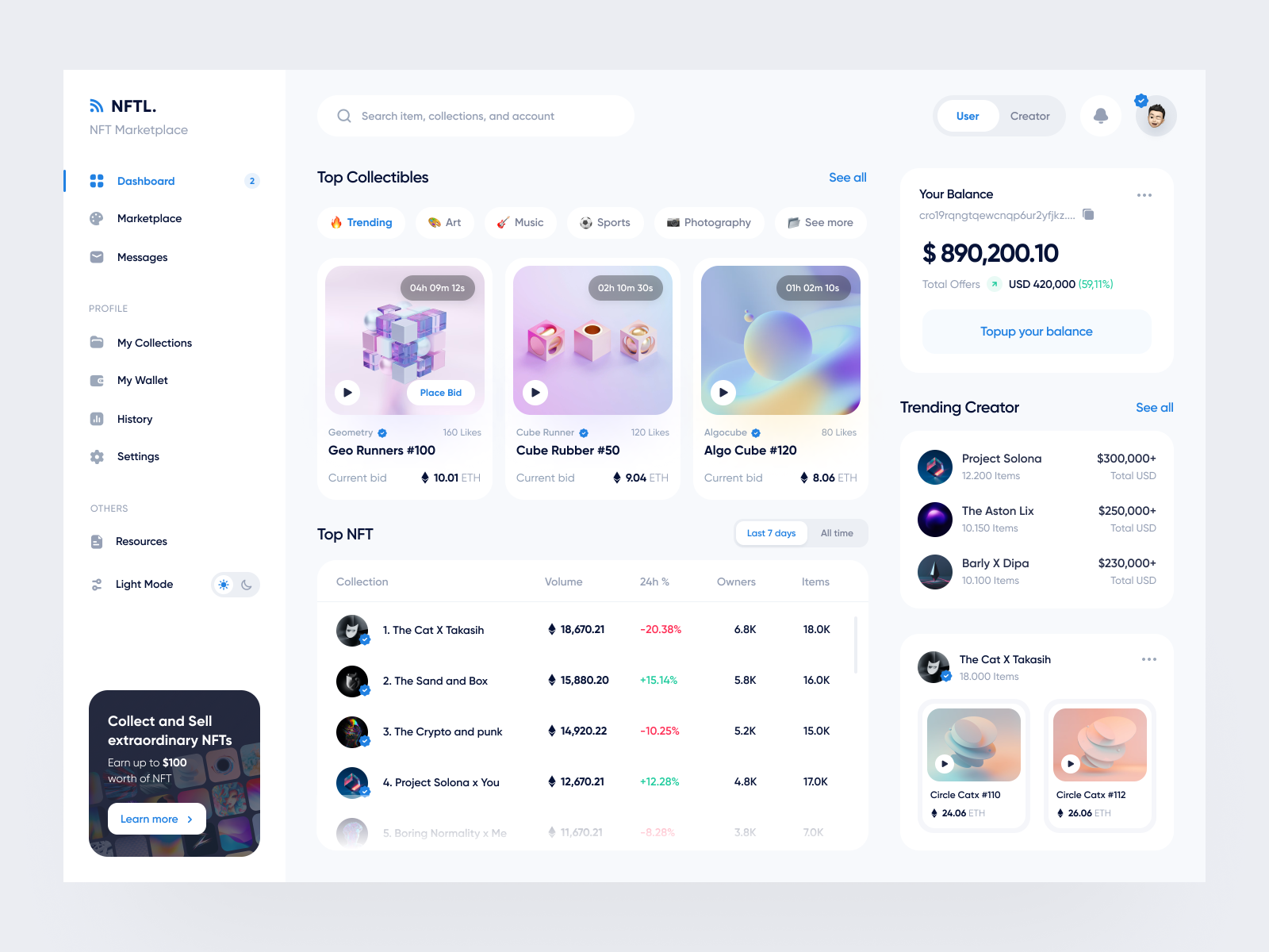 NFT Marketplace - Web App by Barly Design for Dipa Inhouse on Dribbble