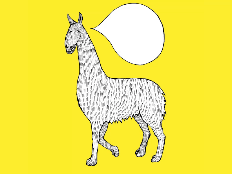 hand written llama by Jiaojiao on Dribbble