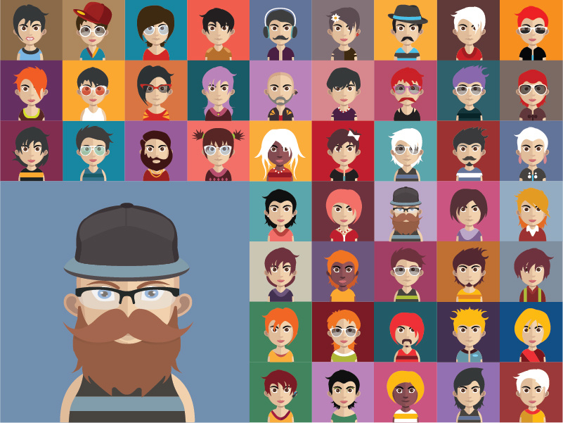 Vector Avatar Characters by Bluepentool Design & Sell T-shirts on Dribbble