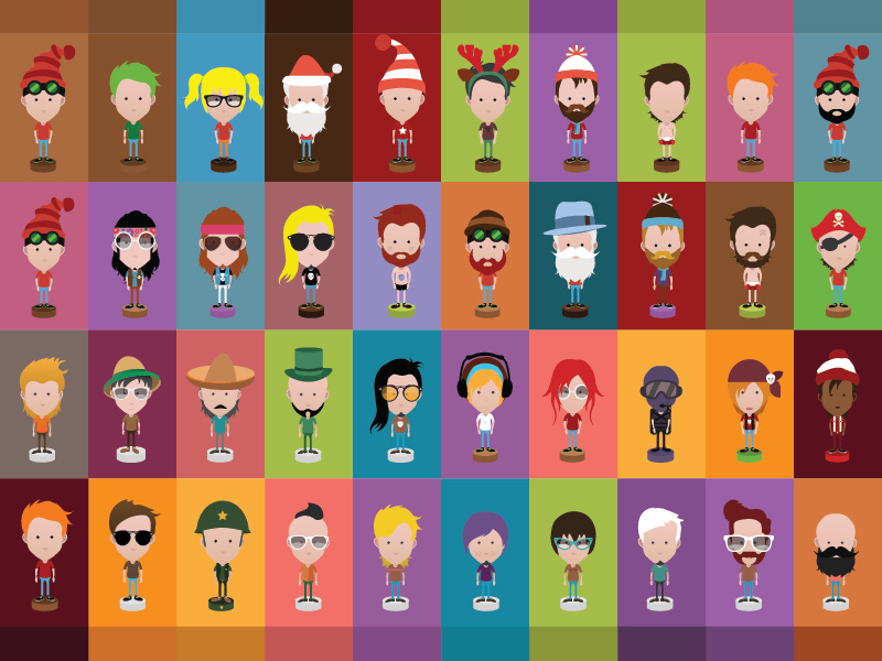 Avatar collection by Bluepentool Design & Sell T-shirts on Dribbble