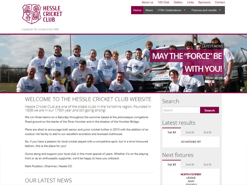 Hessle Cricket Club Website by Gary Purdue on Dribbble