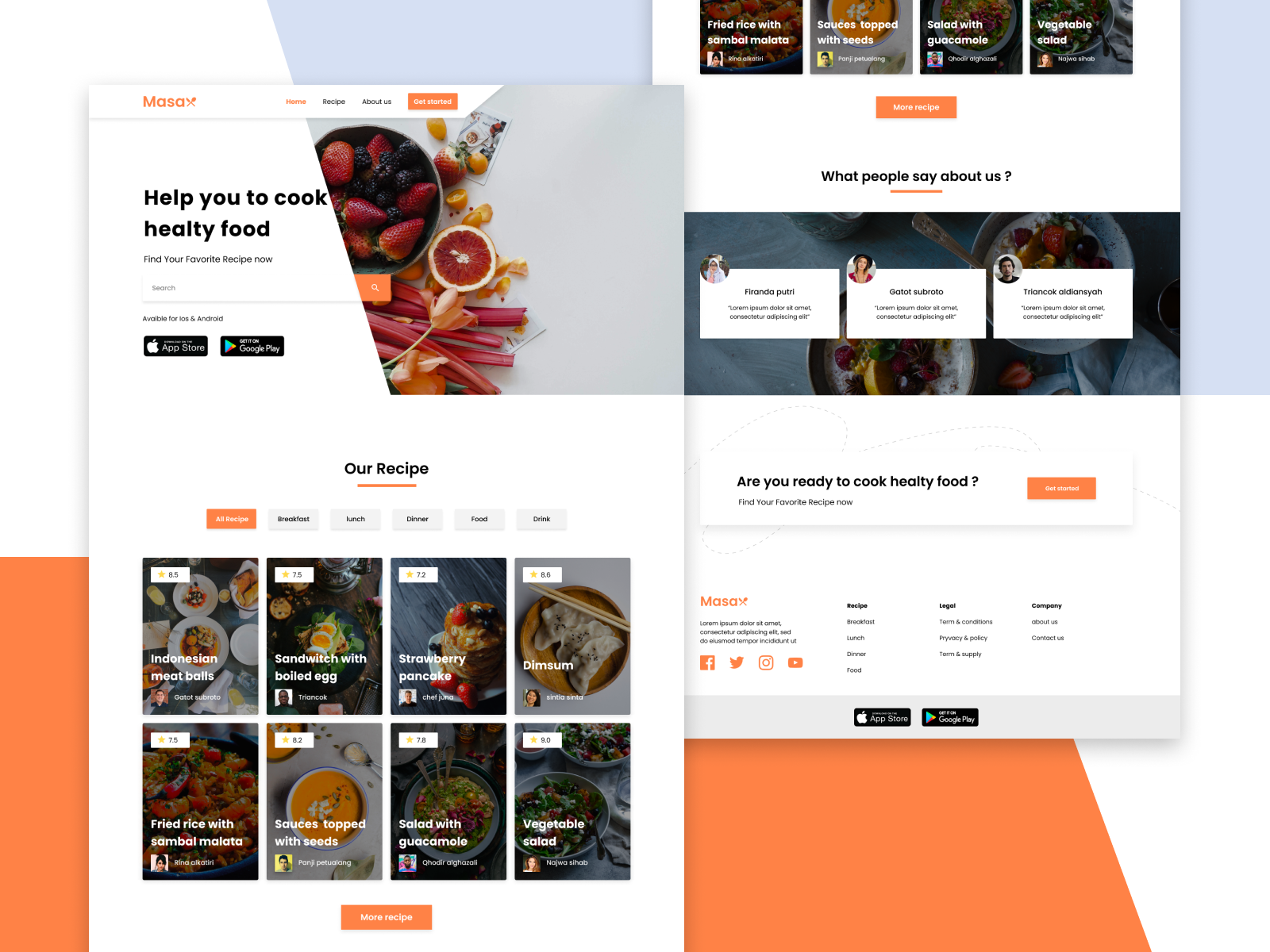 Masak - Recipe Website by Dwiky Setiawan on Dribbble