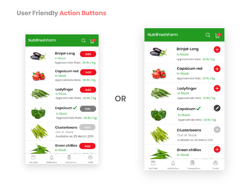 User Friendly Action Buttons by Kedar Torase on Dribbble