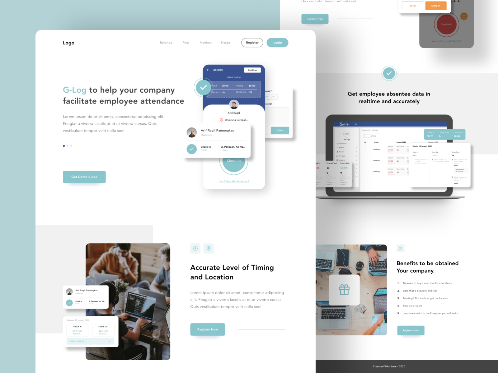 Attendance - Landing Page by Wildan 👋 on Dribbble