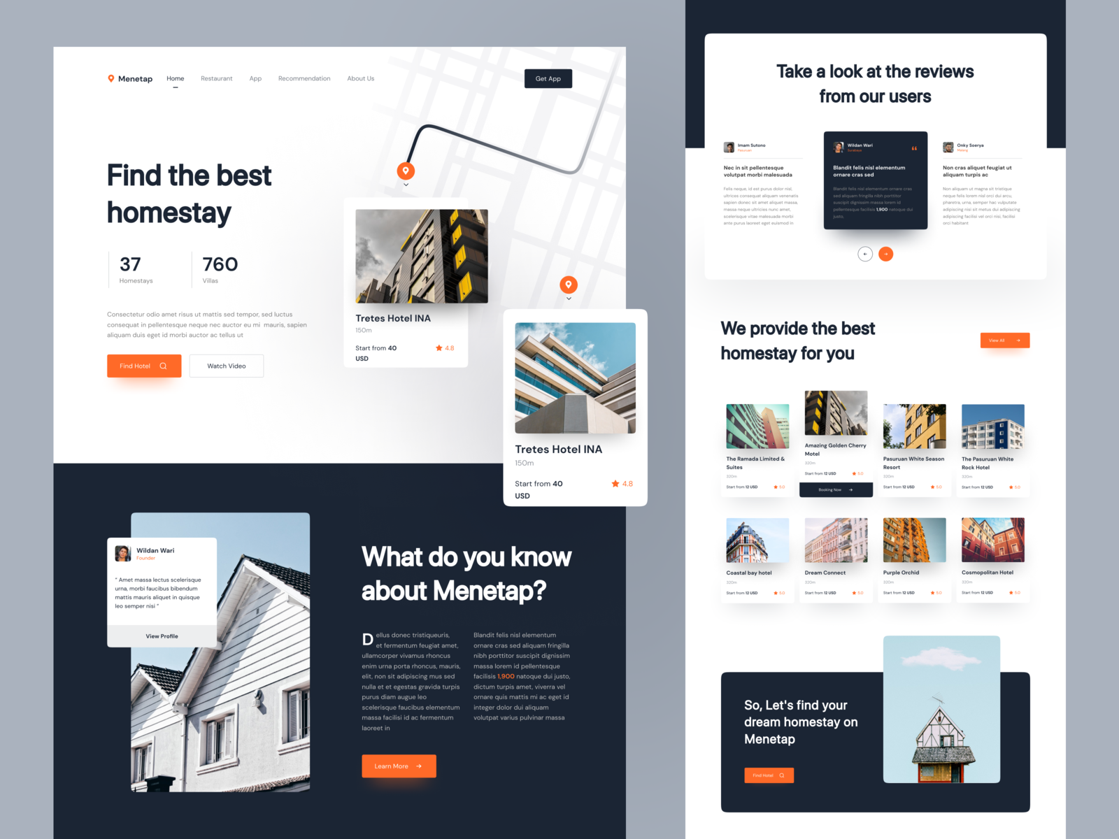 Menetap - Homestay Booking Landing Page by Wildan 👋 for 10am Studio on ...