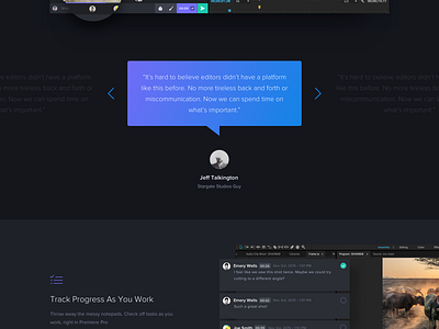 Adobe Premiere Pro Integration Page by Zahir Ramos for Frame.io on Dribbble