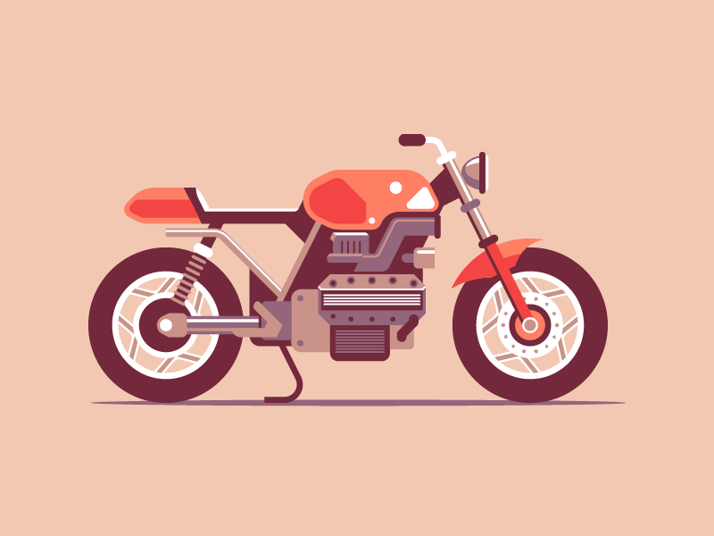 Cafe Racer by Alexey Kuvaldin on Dribbble
