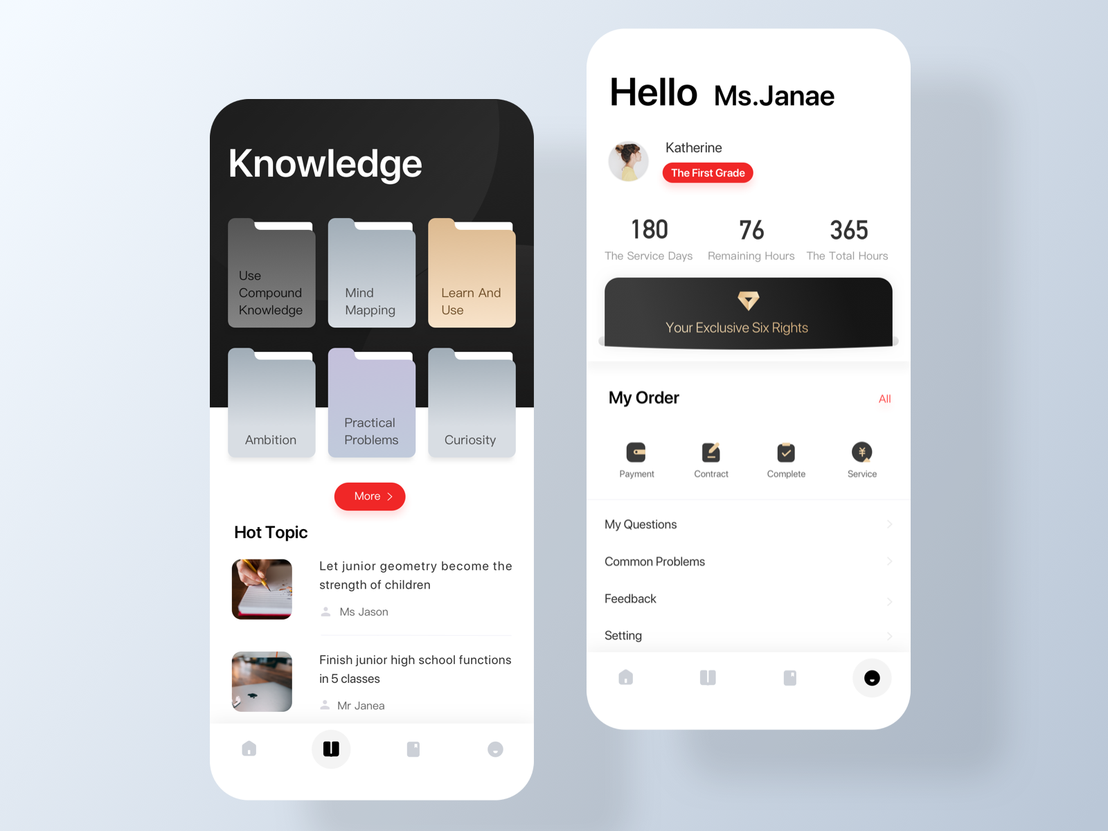 UI Design For Education APP by Janae zhang on Dribbble