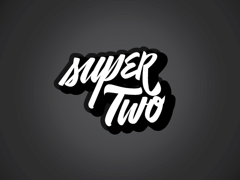 Scrapped Super Two logo by Leslie Xia on Dribbble