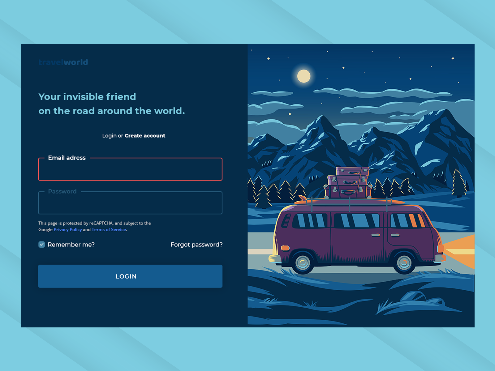 Dribbble - dribbble_-_travelworldlogin.png by Alex Ilic