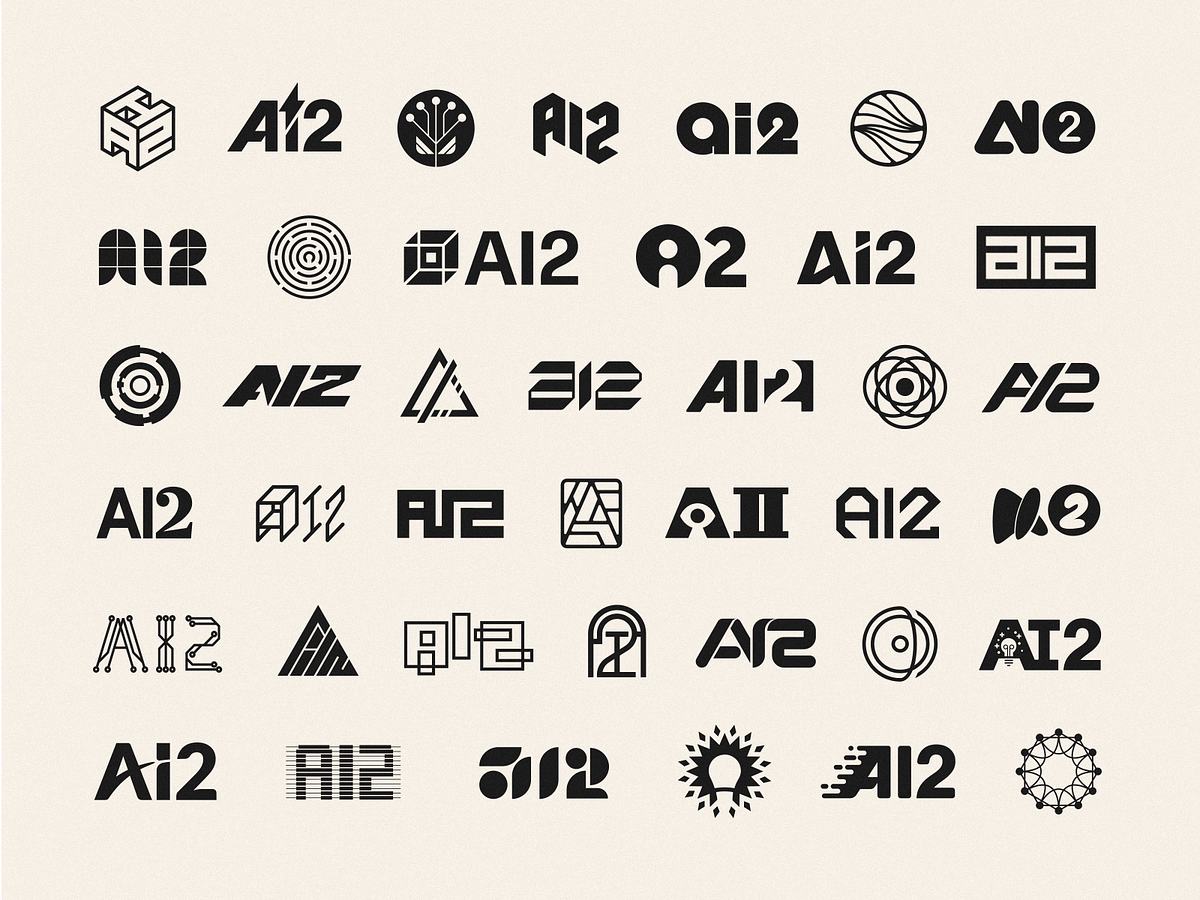 40 Logo Concepts for AI2 by Nick Botner on Dribbble