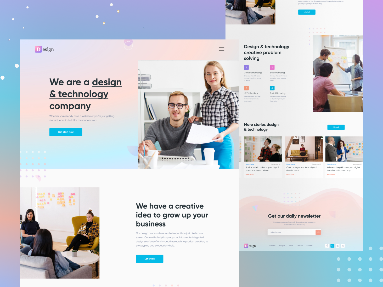 Agency - Design and Technology Agency Landing Page Concept! by Shuvon ...