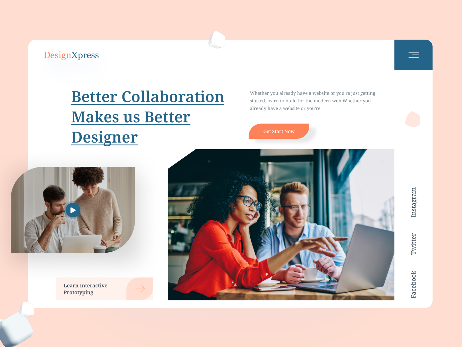 DesignXpress-Agency Header Concept! by Shuvon Khan on Dribbble