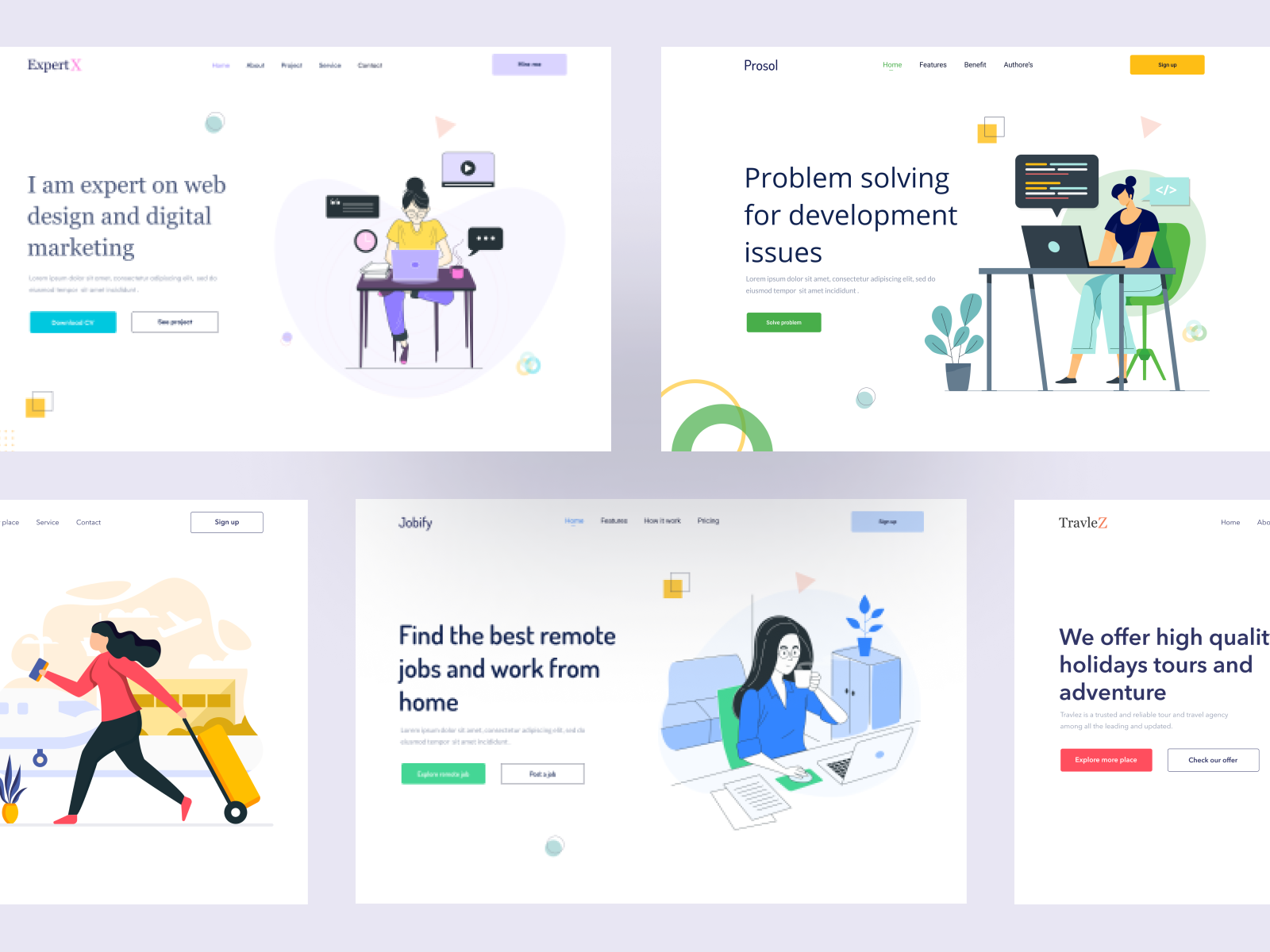Illustration Header UI 2020 by Shuvon Khan on Dribbble