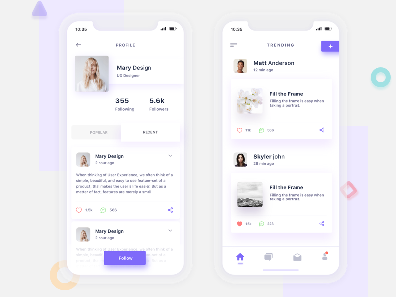 Profile page by Sudhan Venkadesh on Dribbble