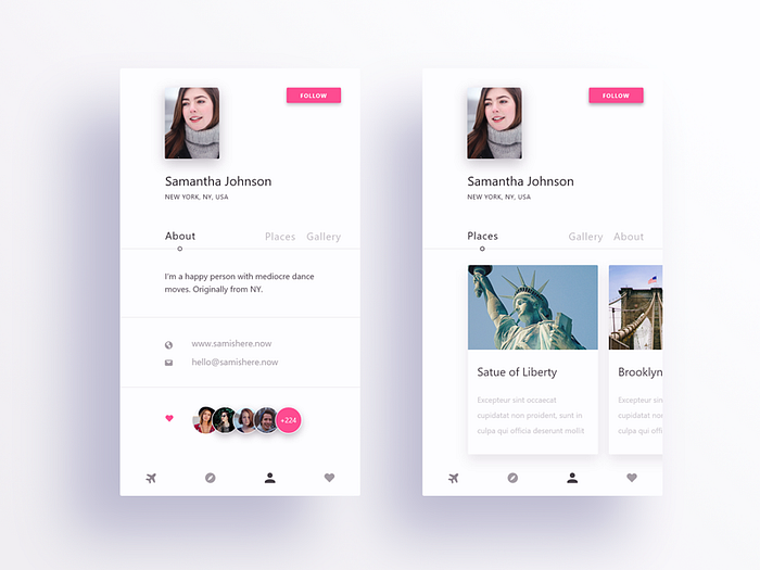 Minimal Profile by Bettina Szekany on Dribbble