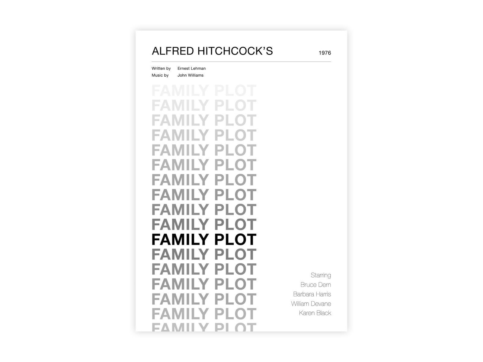 Family Plot - Movie poster by Radijs Ontwerp on Dribbble