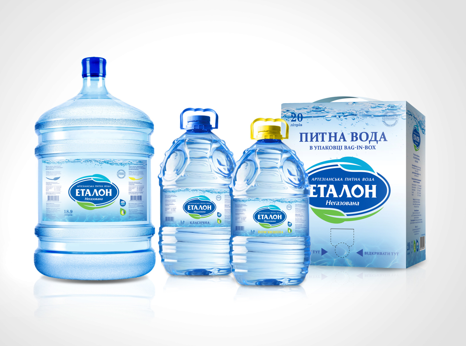 Drinking water label design by Olga Takhtarova on Dribbble